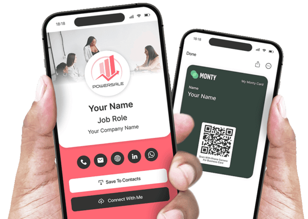 Digital Business Cards for Sales Reps | My Monty Card